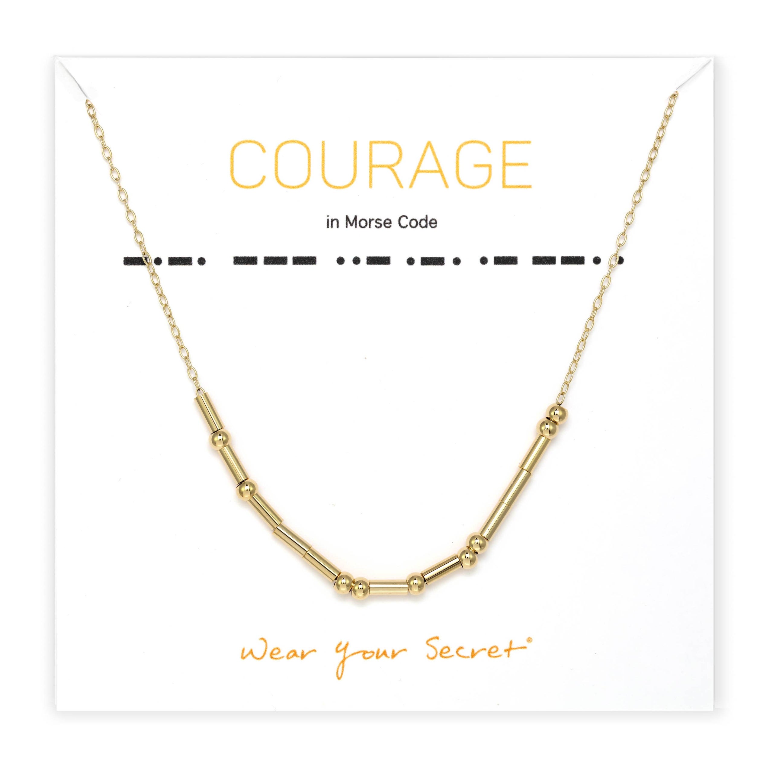 "Courage" Morse Code Reminder Jewelry | Prophetic Beauty